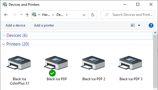 Installing multiple printers within the demo period